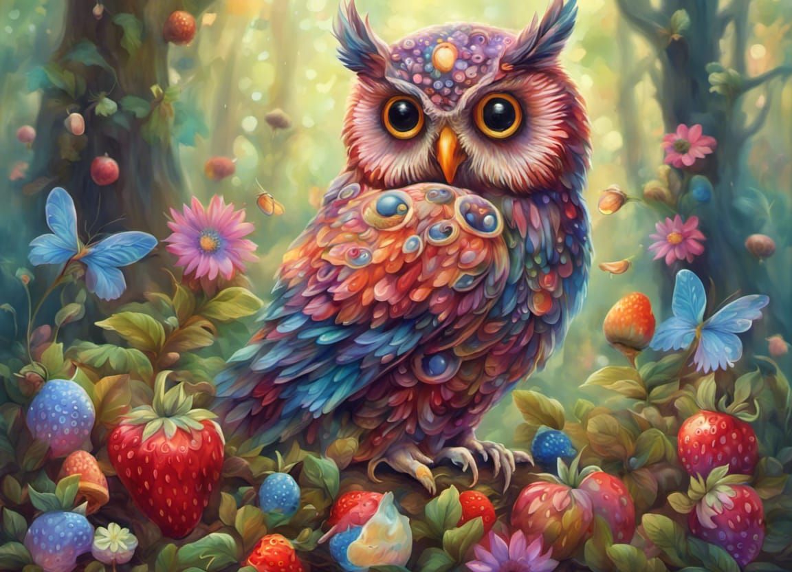 I just entered Strawberry Owl in forest in the Owls Challenge hosted by ...