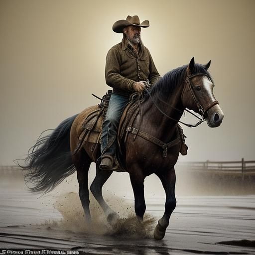 Lone Rider - AI Generated Artwork - NightCafe Creator