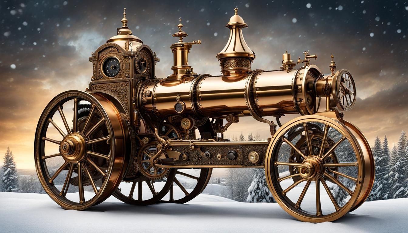 Victorian Steampunk Winter Wonderland. #2 - AI Generated Artwork ...
