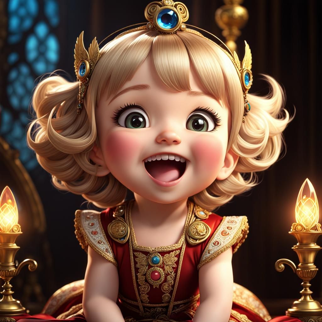 Laughing princess - AI Generated Artwork - NightCafe Creator