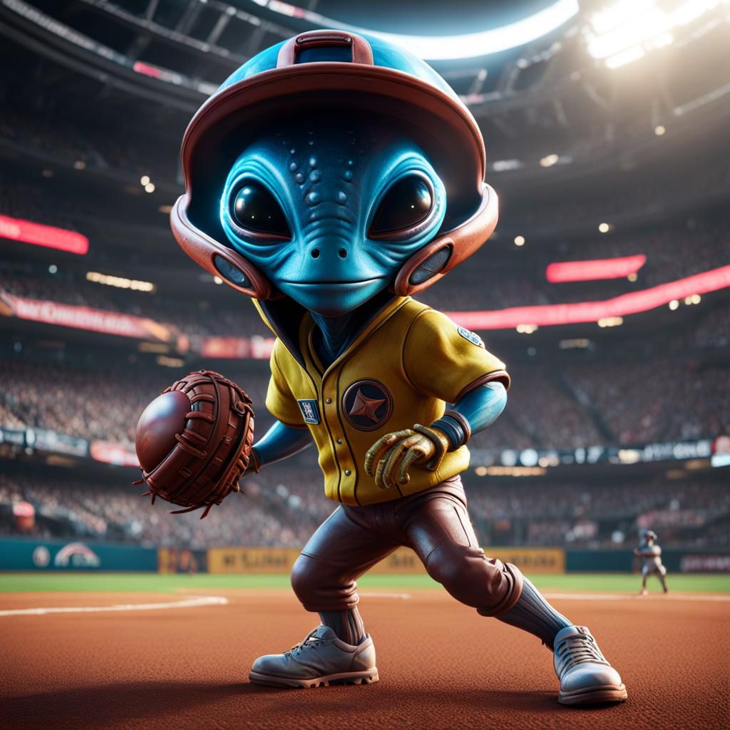 Alien Baseball - AI Generated Artwork - NightCafe Creator