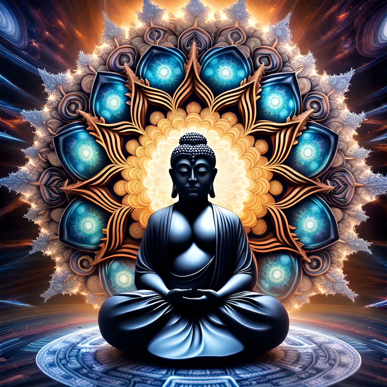 " Meditating Buddha " - AI Generated Artwork - NightCafe Creator