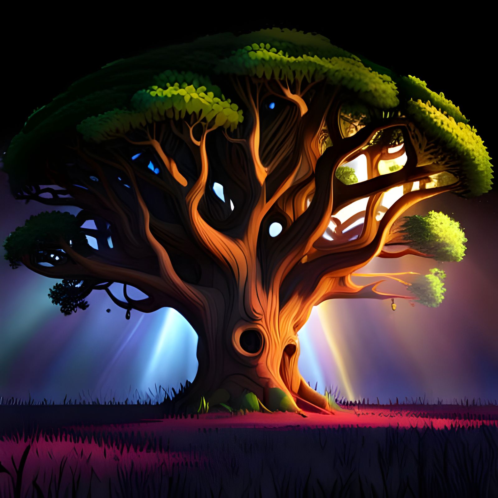 Oak tree 2 - AI Generated Artwork - NightCafe Creator