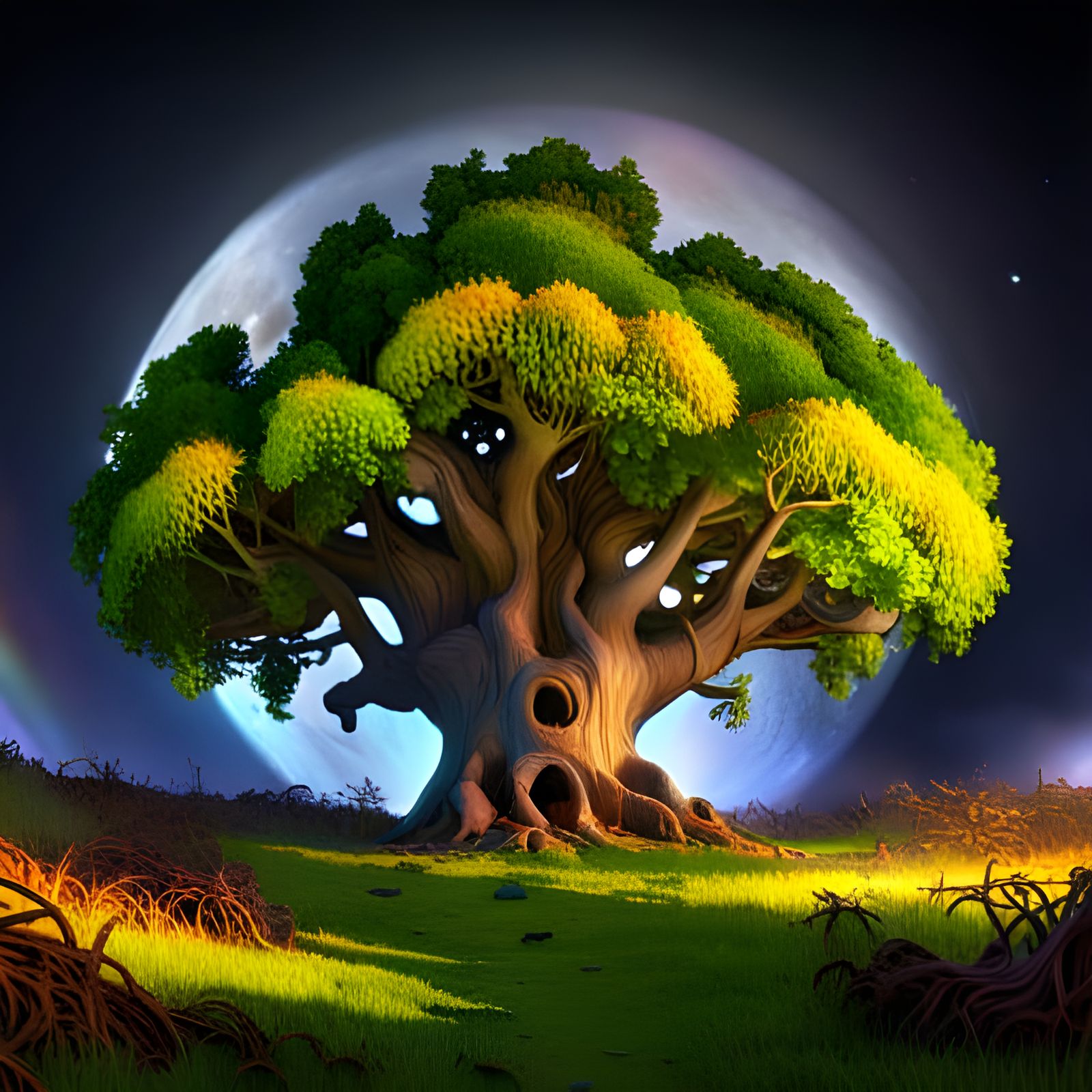 Oak Tree 1 - AI Generated Artwork - NightCafe Creator