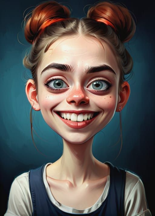 Cartoonish portrait : r/nightcafe