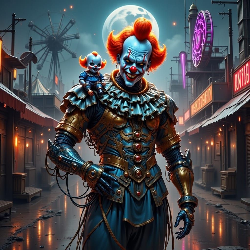 Cyborg Clown and his little friend - Cyborg Clown and his li...