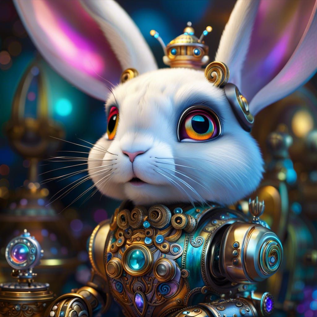 robot rabbit - AI Generated Artwork - NightCafe Creator