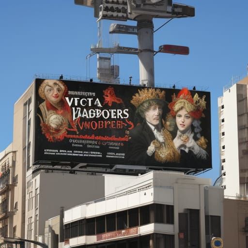 Vintage-Style Vampire Billboard Art - AI Art
