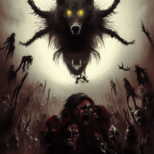 wolf zombies - AI Generated Artwork - NightCafe Creator