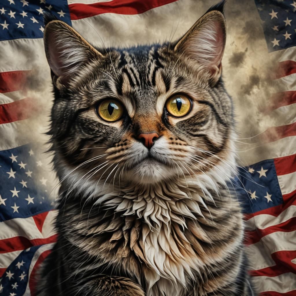 Patriotic Cat 🐈 - AI Generated Artwork - NightCafe Creator