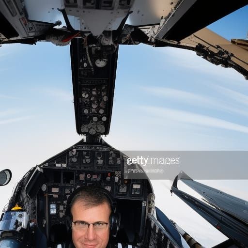 the view from the cockpit of an inverted F-16 - AI Generated Artwork ...