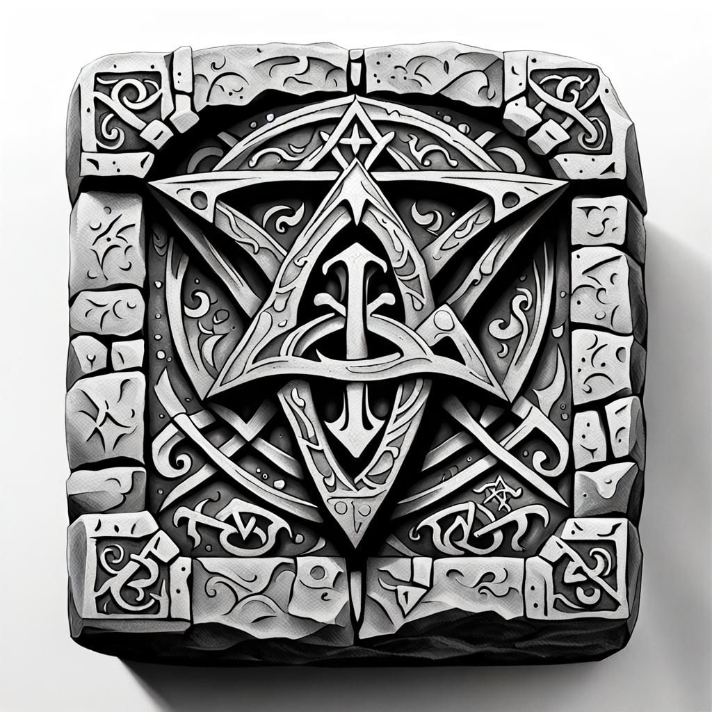 Vampiric rune stone - AI Generated Artwork - NightCafe Creator