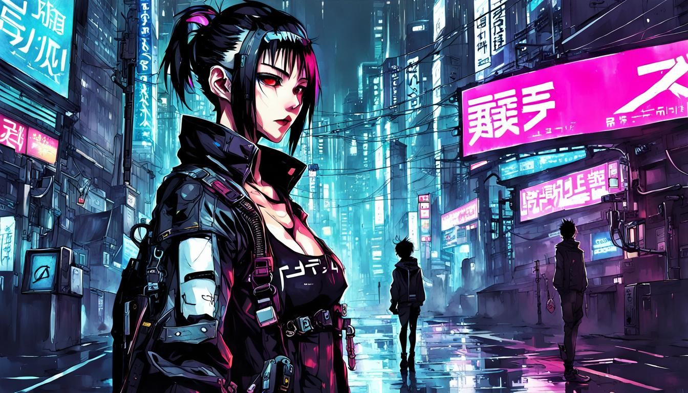 cyberpunk by artist "anime", Anime Key Visual, Japanese Manga, Pixiv ...