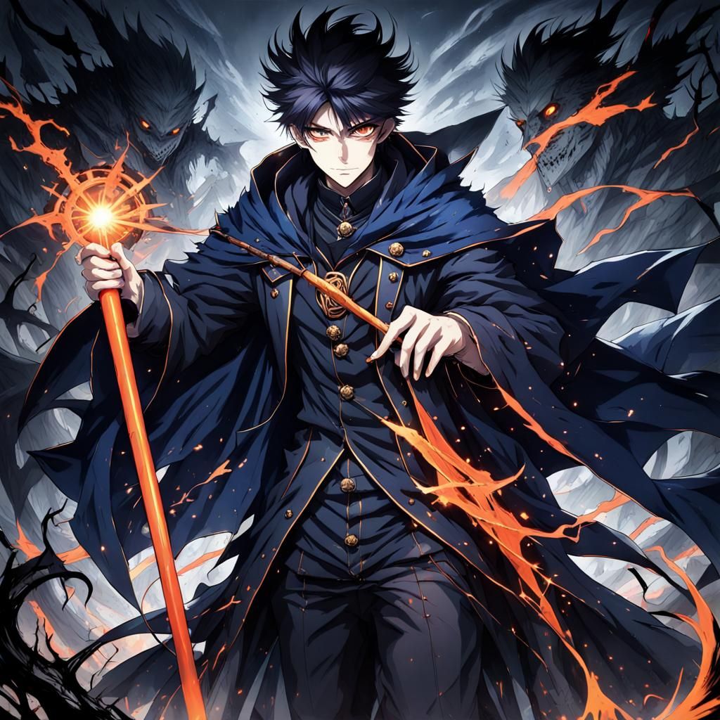 Spirit Summoning Dark Anime Wizard - AI Generated Artwork - NightCafe ...