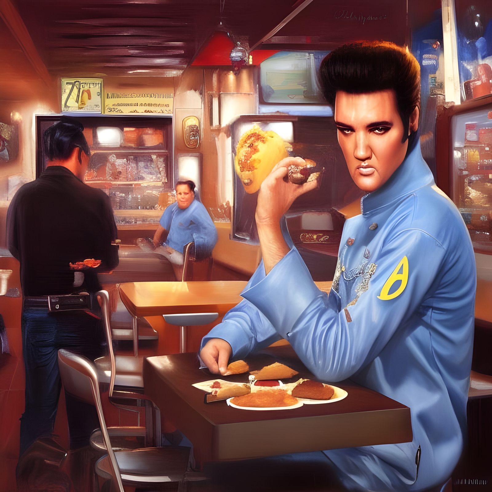 Just another Elvis Presley sighting - AI Generated Artwork - NightCafe ...