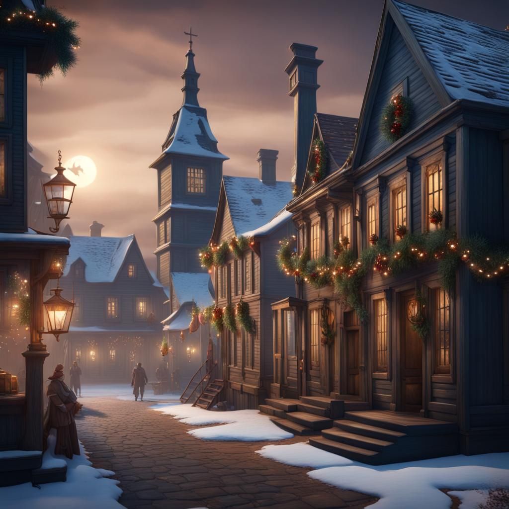 Colonial Christmas - AI Generated Artwork - NightCafe Creator