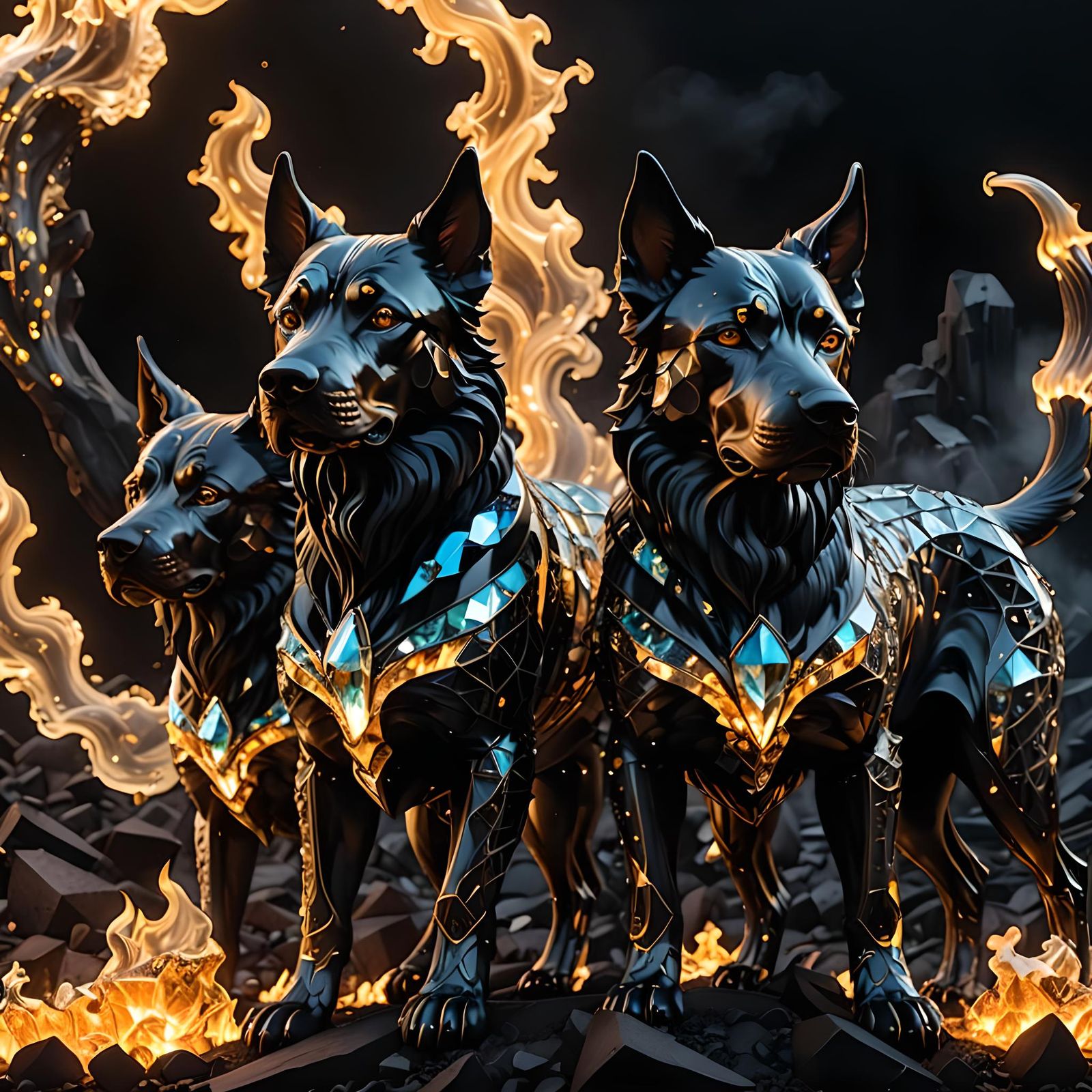 Hellhound pack - AI Generated Artwork - NightCafe Creator