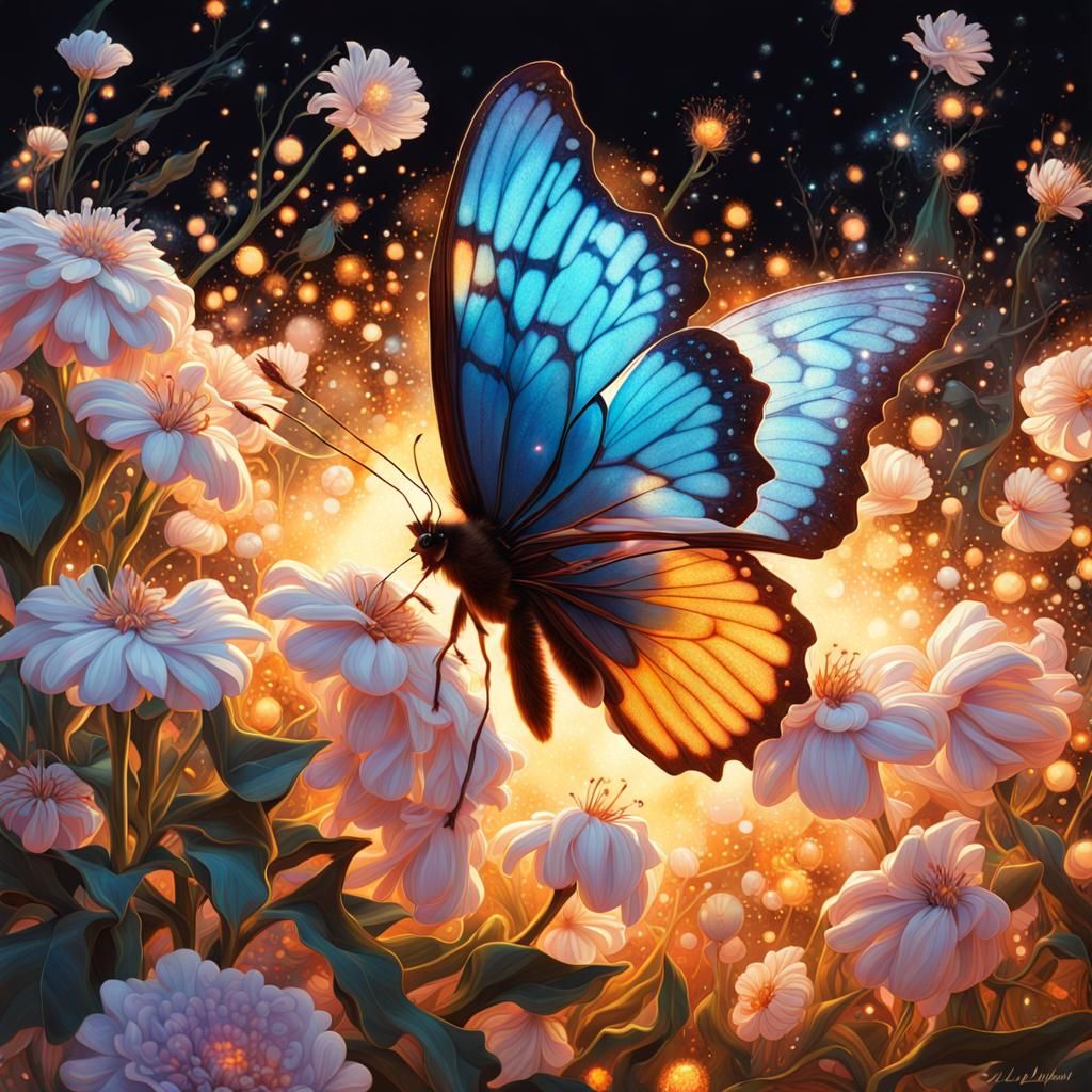 Polychromatic Papillon - AI Generated Artwork - NightCafe Creator