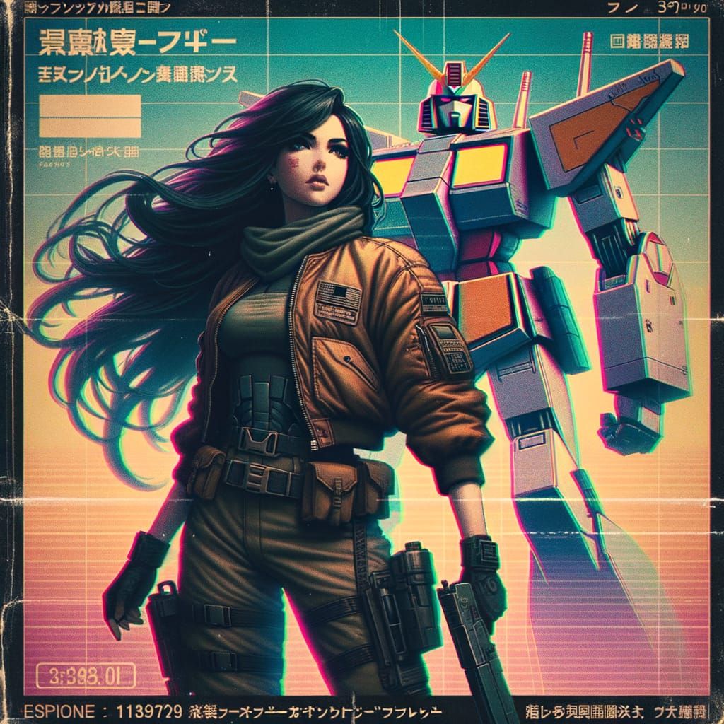 beautiful classic japanese anime movie poster of a strong female ...