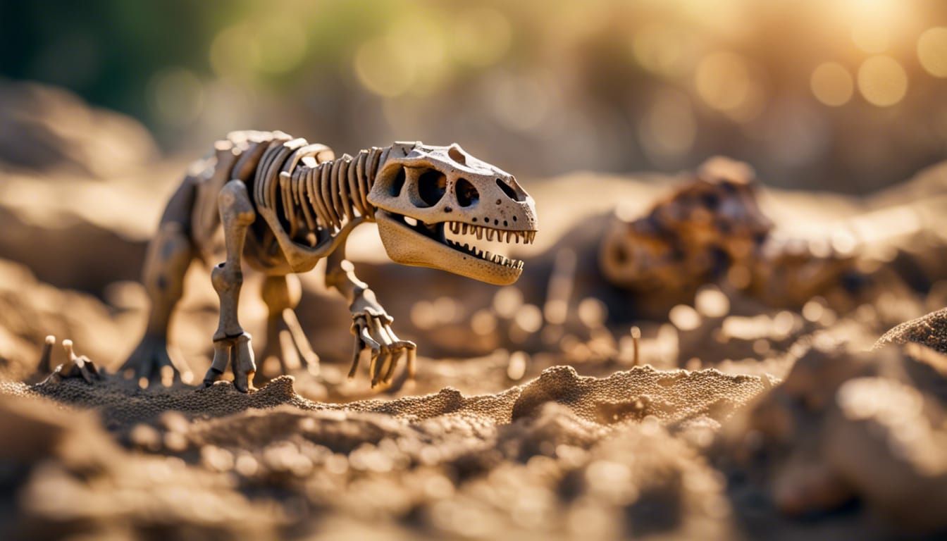 T-rex skeletons - AI Generated Artwork - NightCafe Creator