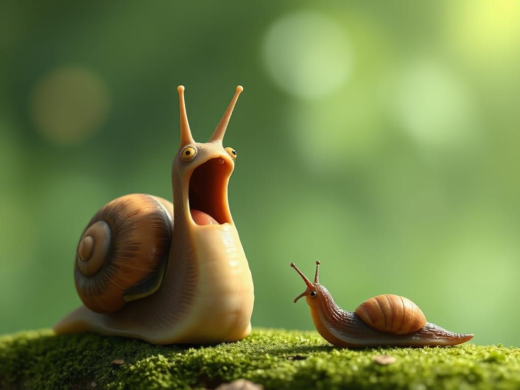 Wait, you have no home? - Surprised Snail and Shell-less Slu...