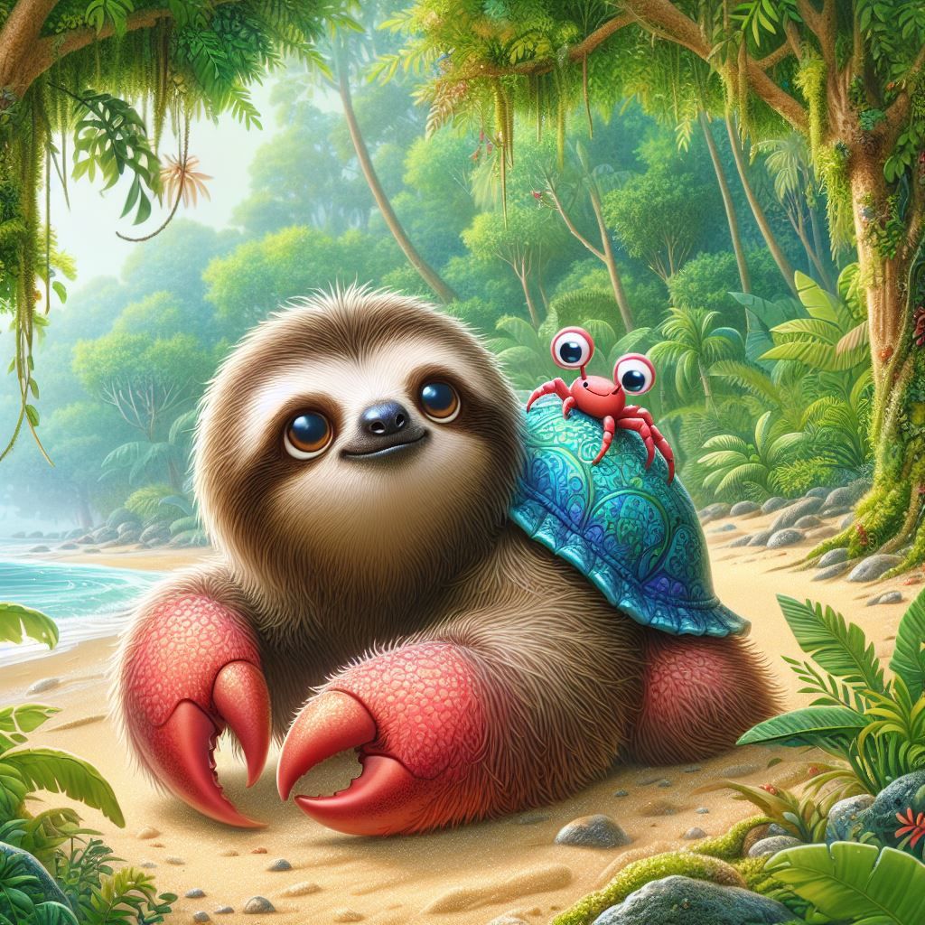 Crab x Sloth x Turtle fusion - AI Generated Artwork - NightCafe Creator