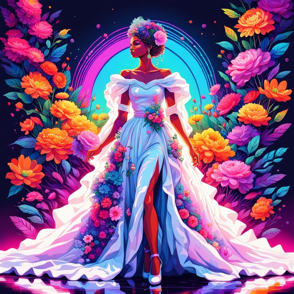 Flower Bride - AI Generated Artwork - NightCafe Creator