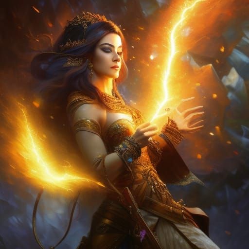 Thunder mage 1 - AI Generated Artwork - NightCafe Creator