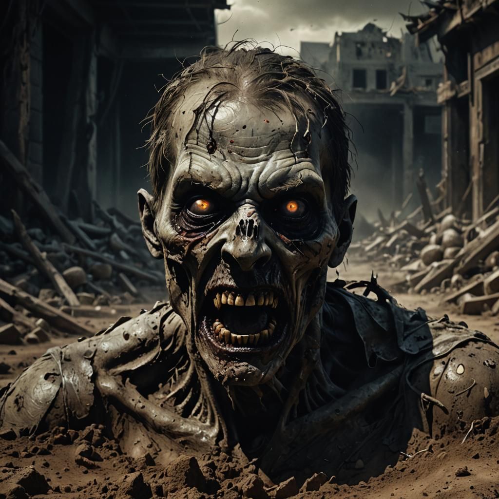 A few years from now... - Screaming Zombie Emerge from Darke...