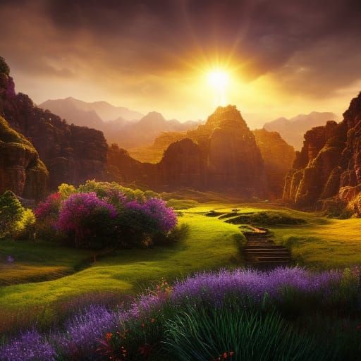 The Land where the Sun rises in the East - AI Generated Artwork ...