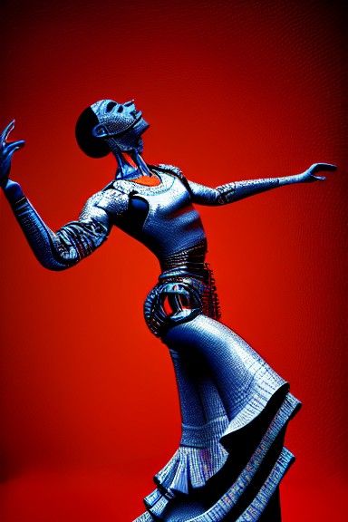 Cyborg dancing Flamenco - AI Generated Artwork - NightCafe Creator