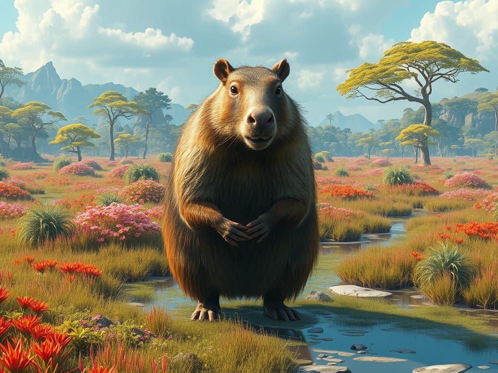 Capybara Growing Power - Capybara Unleashes Enormous Power i...