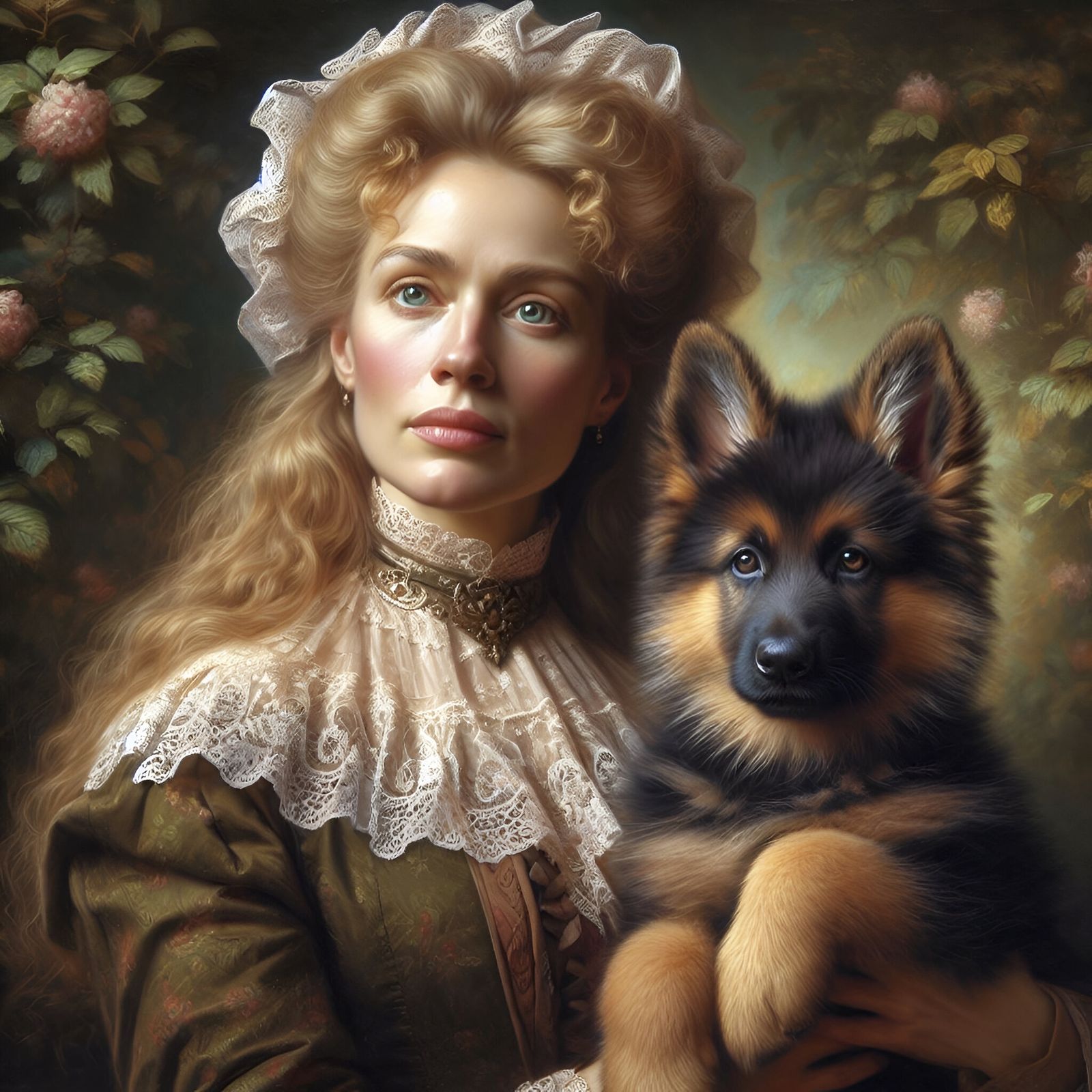 Victorian portrait (German Shepherd) - AI Generated Artwork - NightCafe ...