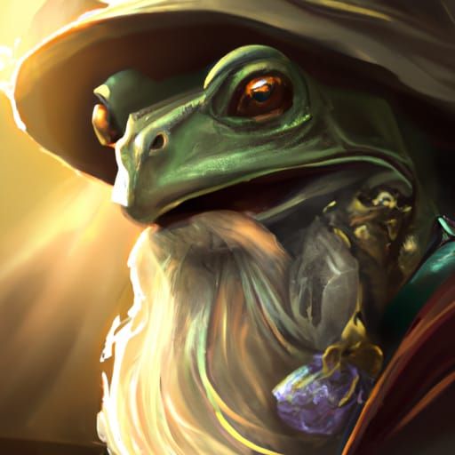 Bearded frog - AI Generated Artwork - NightCafe Creator