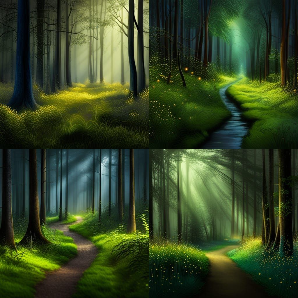 Simple forest - AI Generated Artwork - NightCafe Creator