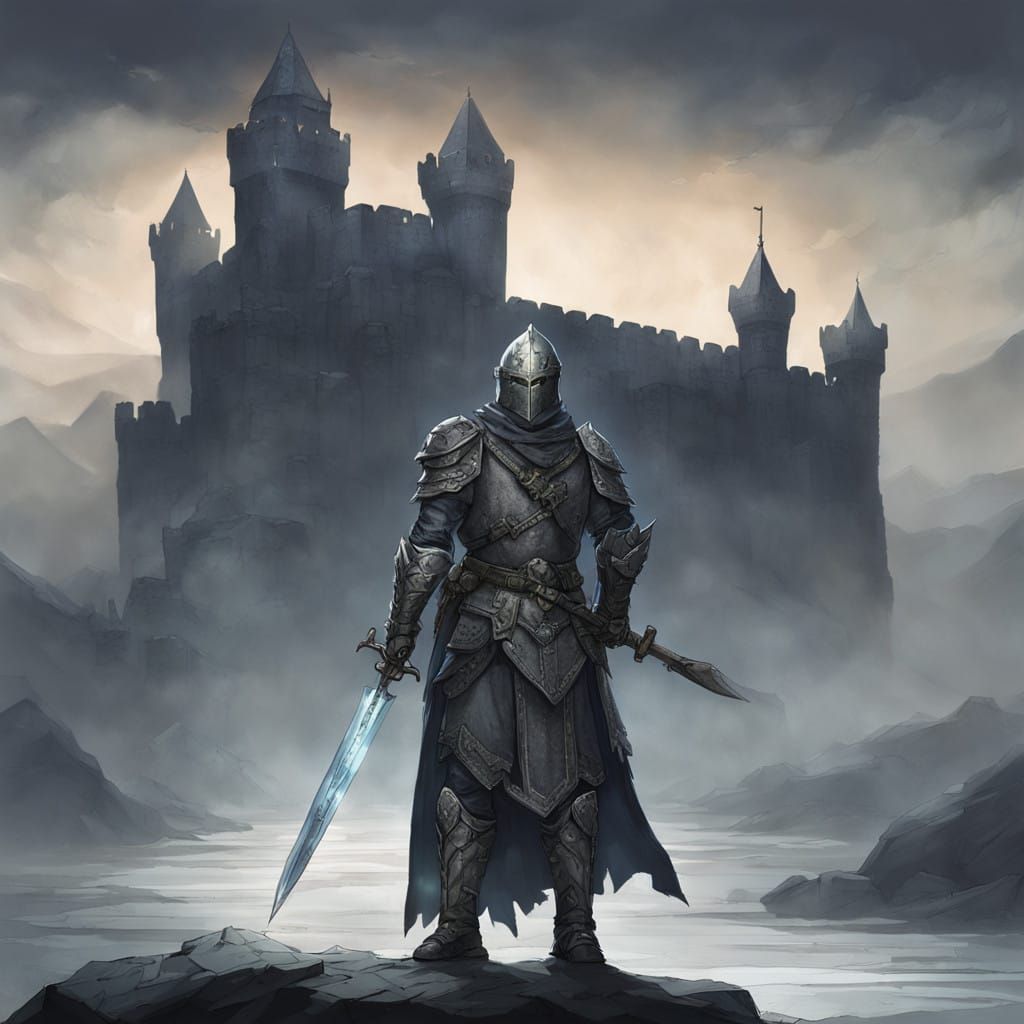 Ethereal Knight Rides the Ruins of a Forgotten Rea... - AI Art