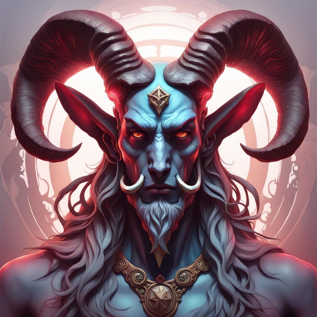 Baphomet head and shoulders portrait, 8k resolution concept art ...