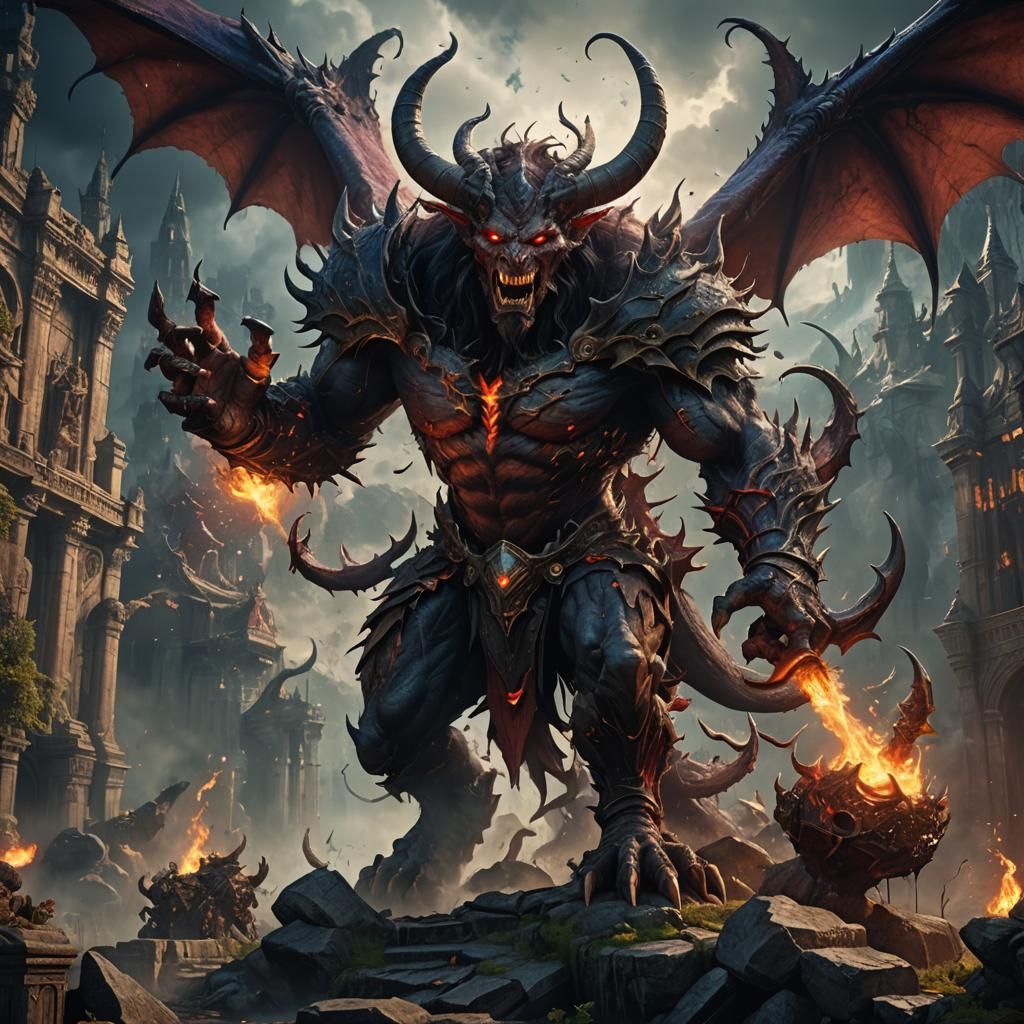 the powers over a demon - AI Generated Artwork - NightCafe Creator