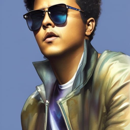 American singer, songwriter, record producer - Bruno Mars - AI ...