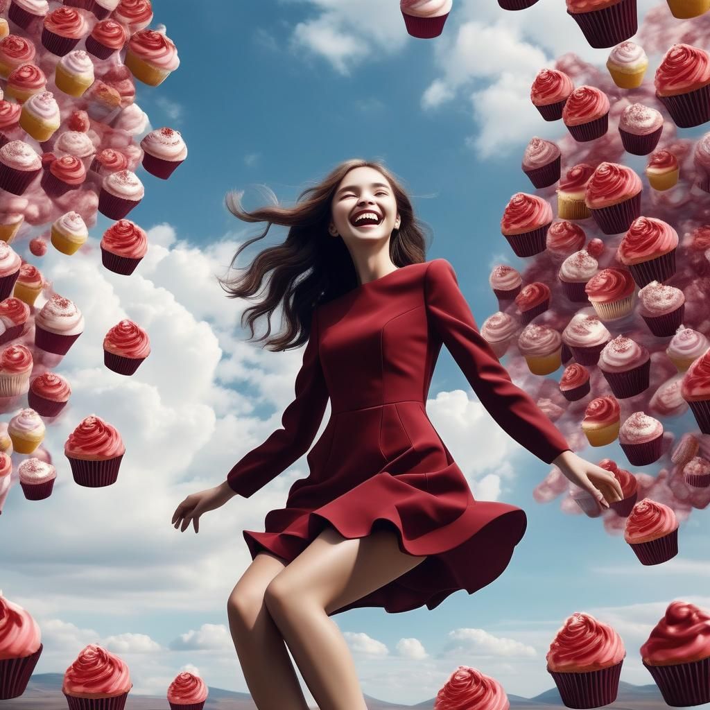 Deep Red Mini Evening Dress Realistic & Creative. Redone. - AI Generated Artwork - NightCafe Creator