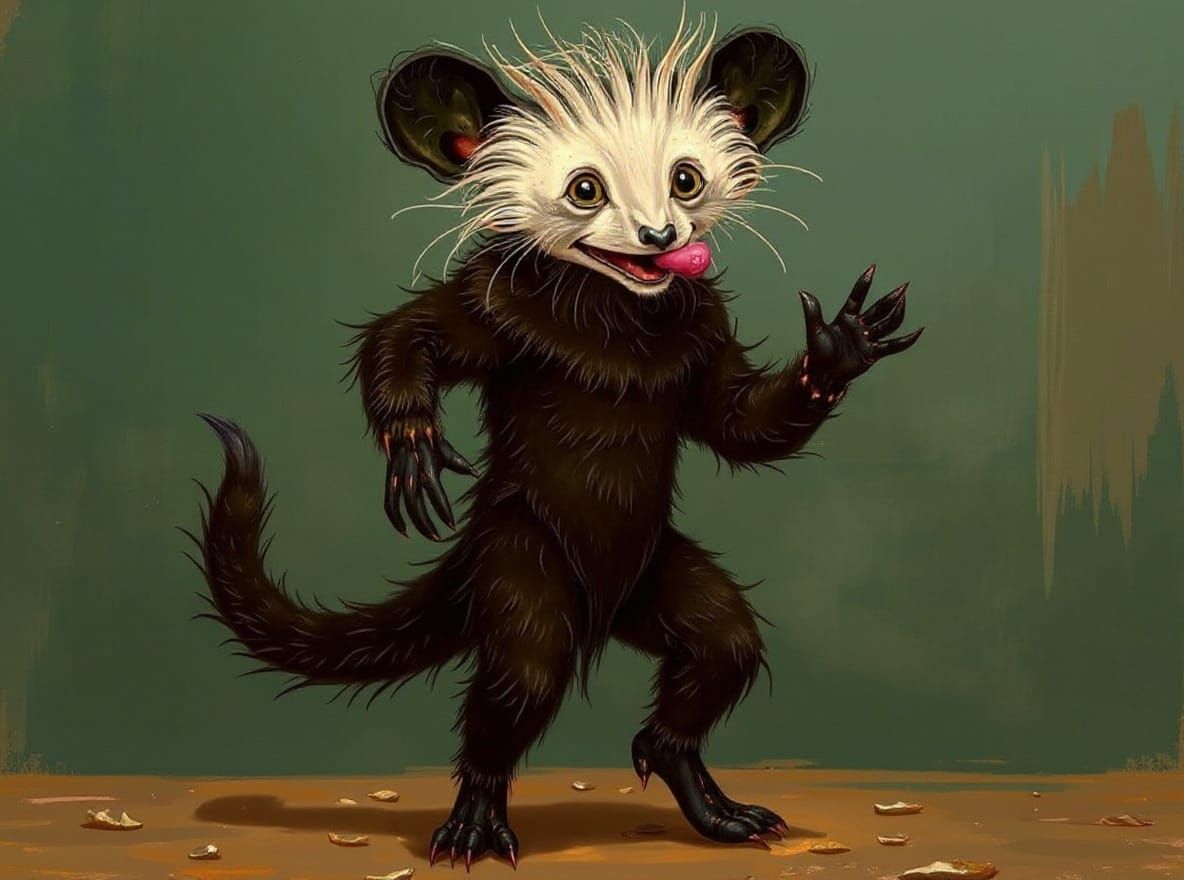 Dancing Forest Creature Blowing a Kiss - AI Art