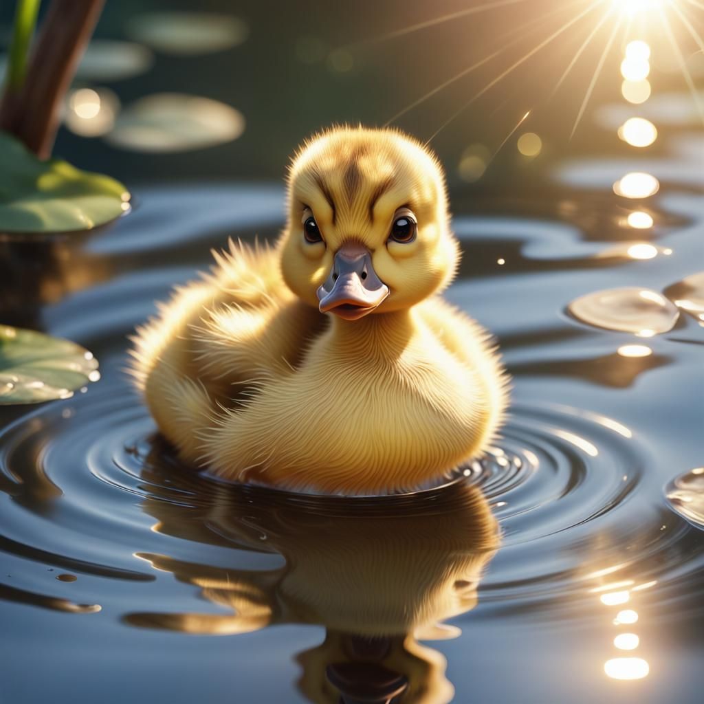Cute Little Duck - AI Generated Artwork - NightCafe Creator