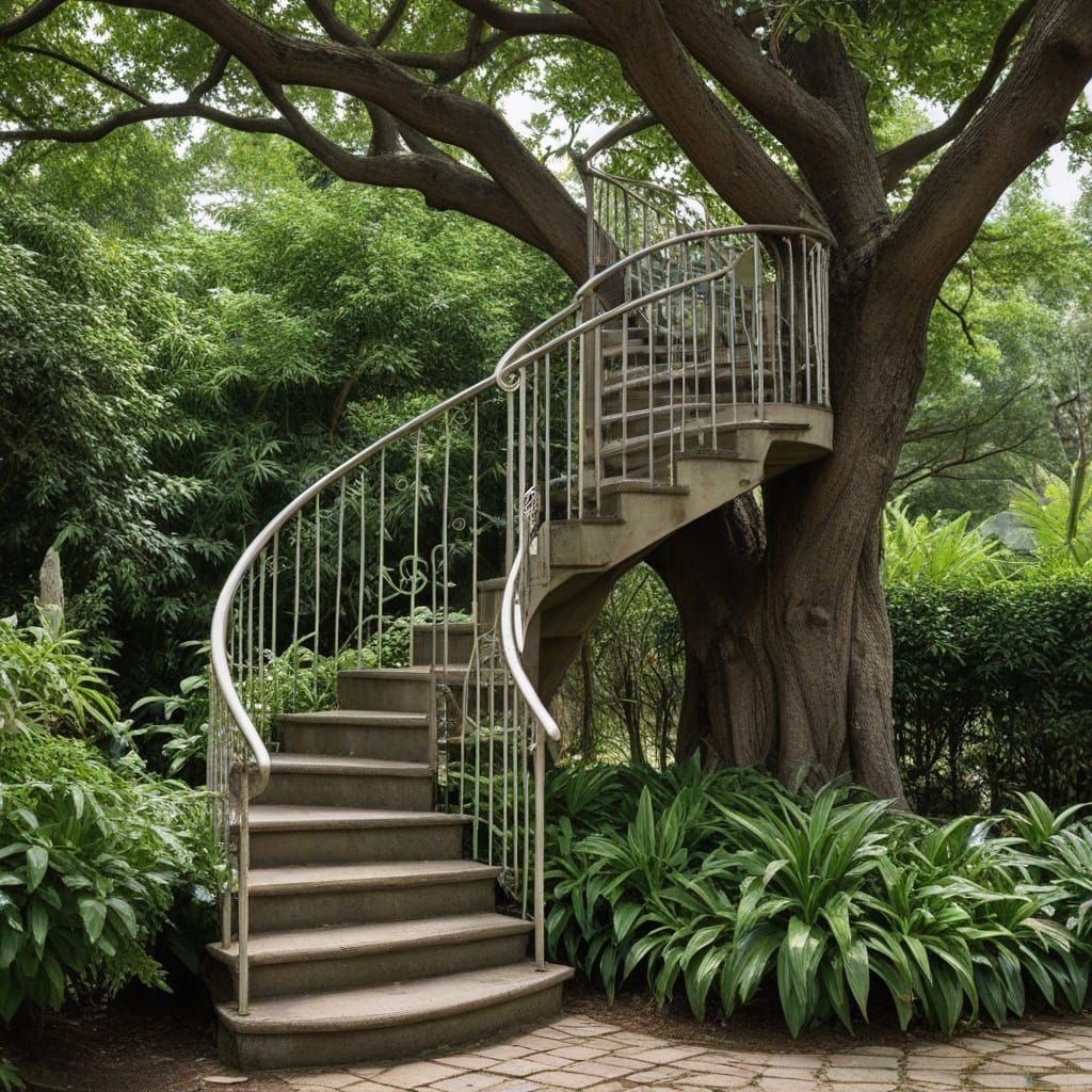 Upscale treehouse entrance - Upscale treehouse entrance
