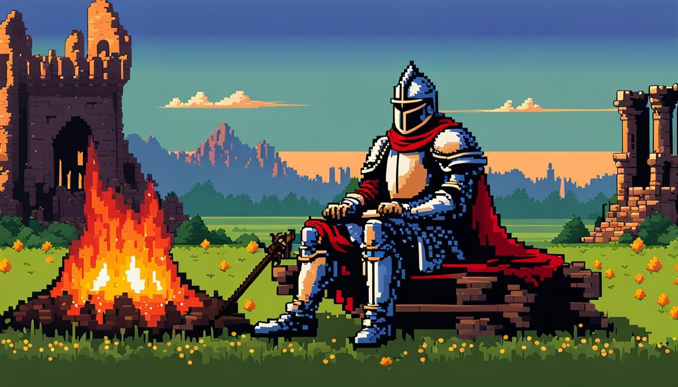 Pixel Knight - AI Generated Artwork - NightCafe Creator