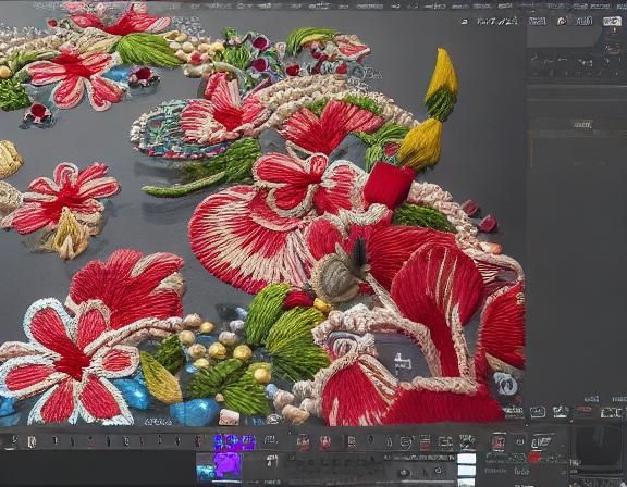 3D embroidery designer program - AI Generated Artwork - NightCafe Creator
