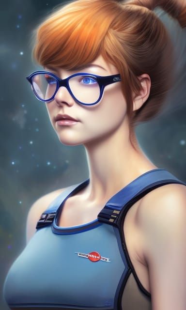 Velma Dinkley going to space - AI Generated Artwork - NightCafe Creator