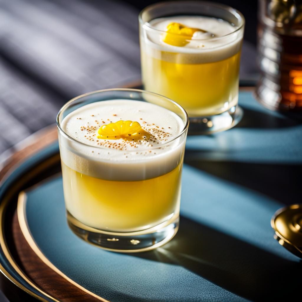 Artistic Pisco sour cocktail - AI Generated Artwork - NightCafe Creator