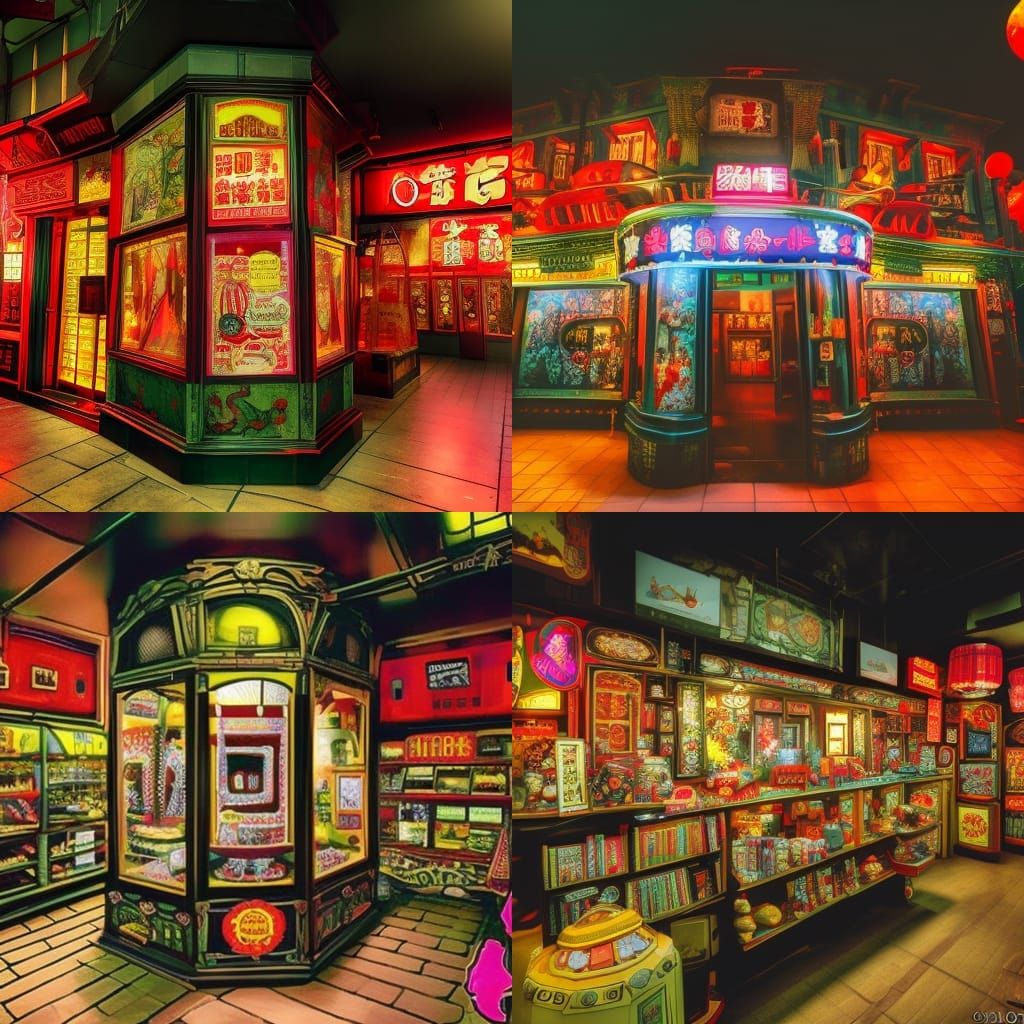 wideshot-fisheye-lense-view-of-interior-of-sprawling-confectionary-sweets-macabre-emporium 飴店 ...