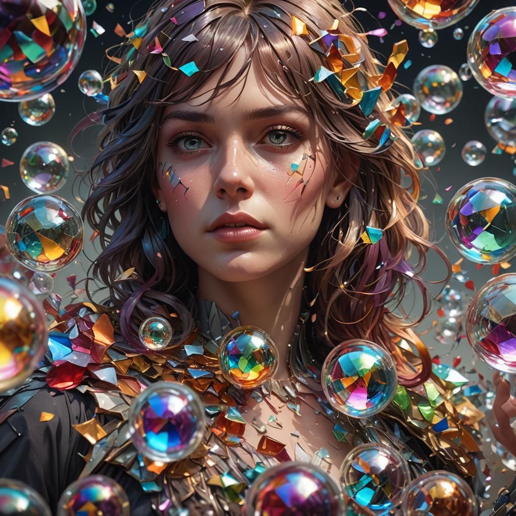 Shattered glass ball - AI Generated Artwork - NightCafe Creator