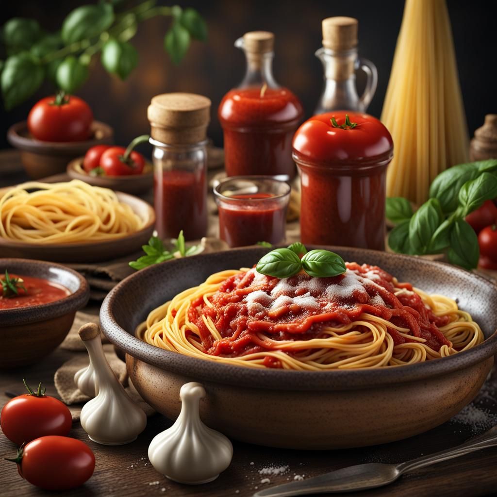 Spaghetti Dinner - AI Generated Artwork - NightCafe Creator